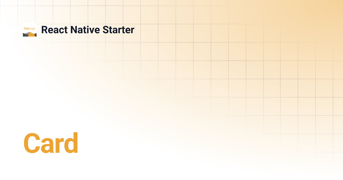 Card | React Native Starter